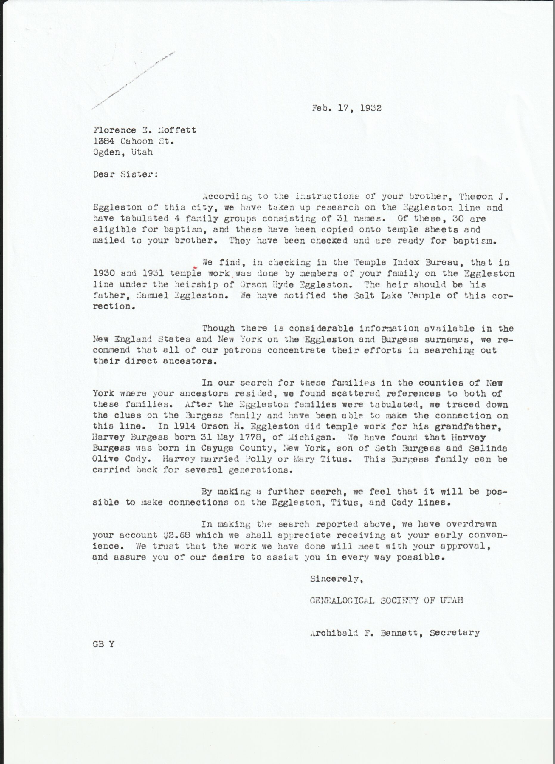 Eggleston Roots - Remembering ancestors by sharing information, stories ...